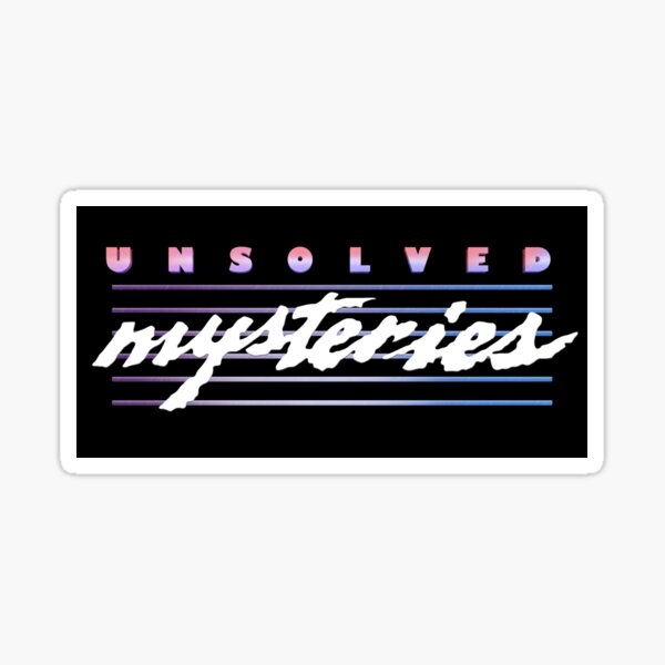 "Unsolved Mysteries Original Logo" Sticker for Sale by ThatBenGuy23 ...