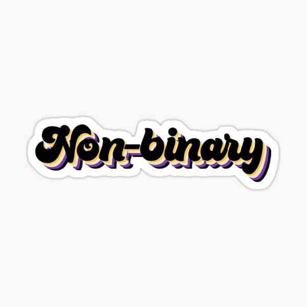 "Non-Binary Sticker" Sticker for Sale by Kdot-Design | Redbubble