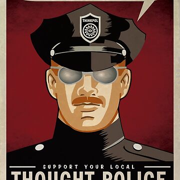 "Thought Police" Sticker for Sale by LibertyManiacs | Redbubble