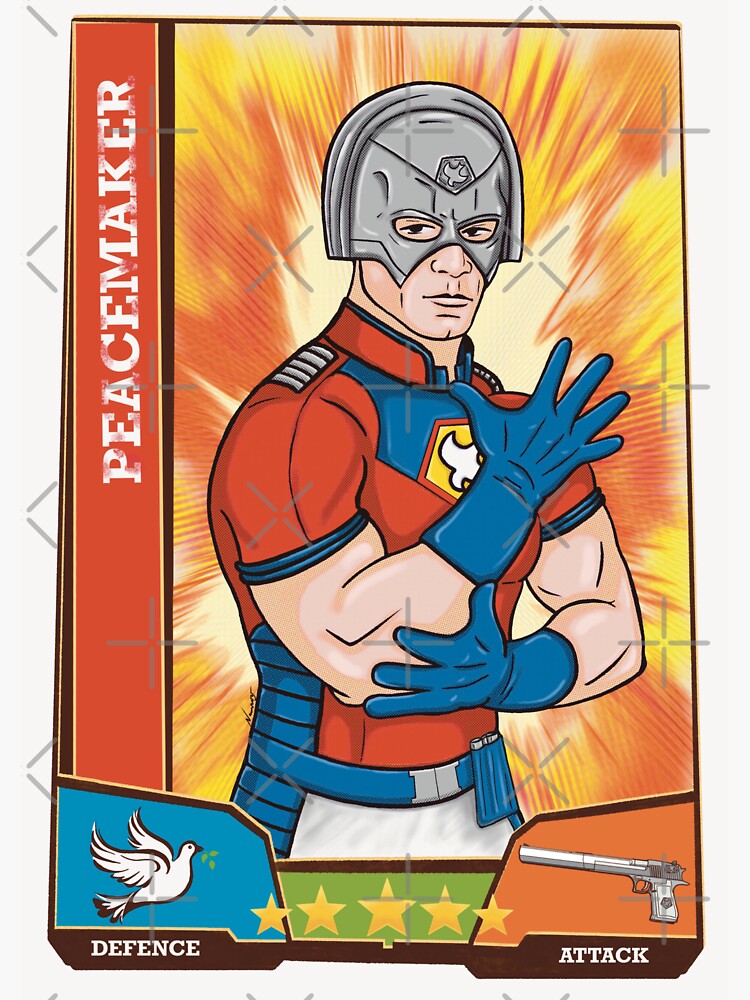 "Peacemaker WWE Card" Sticker for Sale by DoodleDooArt | Redbubble