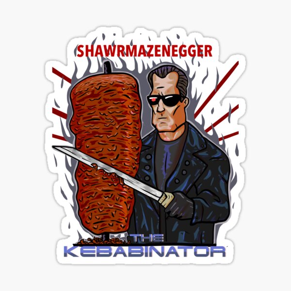 "The Kebabinator, kebab meme" Sticker for Sale by lluly | Redbubble