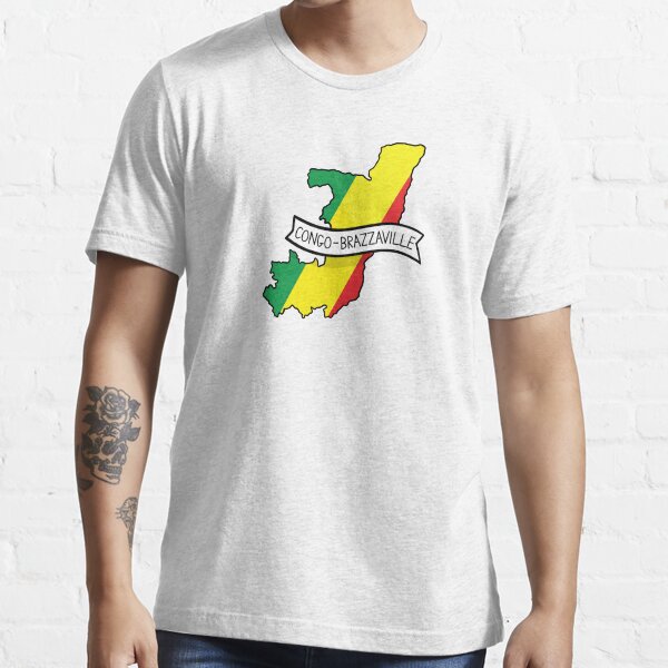 "Congo Brazzaville Flag Map" T-shirt by Drawingvild | Redbubble | congo ...