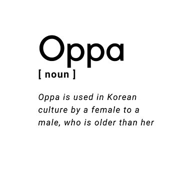Oppa Meaning