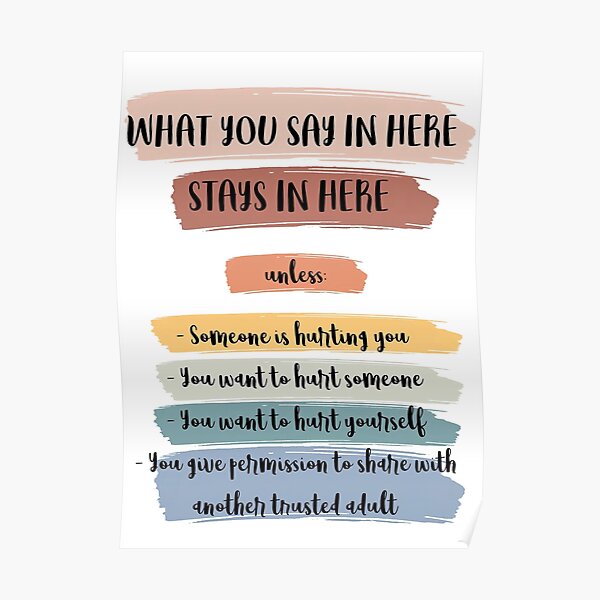 "Minitowz Counseling Office Confidentiality Poster, Counselor Office ...