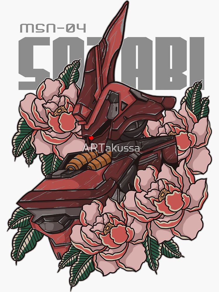 "msn o4 sazabi" Sticker by ARTakussa | Redbubble