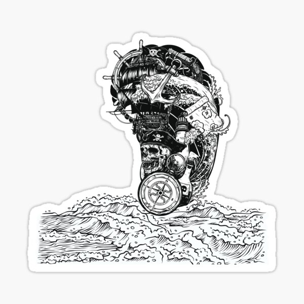 " Legendary Ghost Ship " Sticker for Sale by MuayThaimania | Redbubble