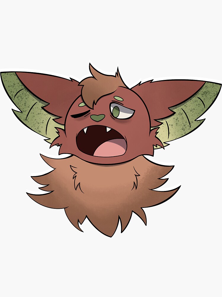 "Kiwi Bat Yawn" Sticker by Envy-The-Floof | Redbubble