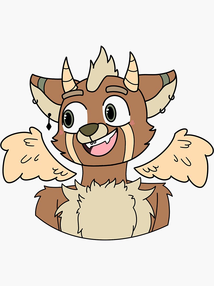 "Angel Fursona" Sticker by Envy-The-Floof | Redbubble