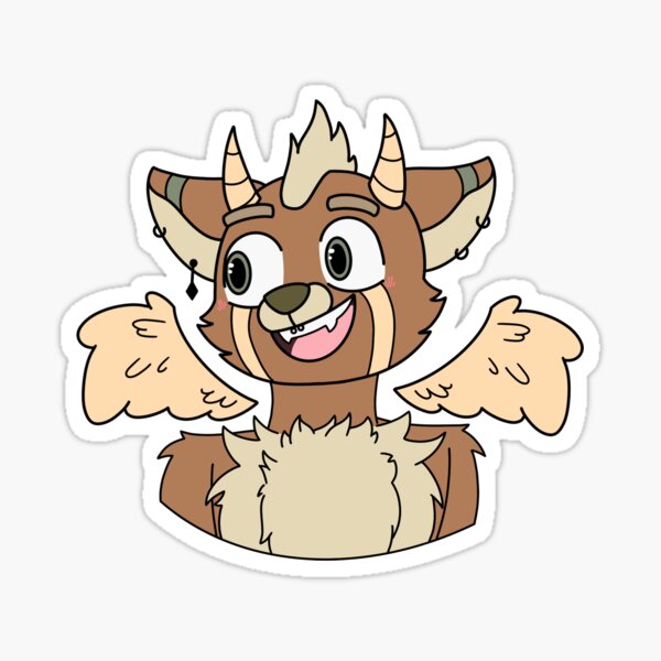 "Angel Fursona" Sticker by Envy-The-Floof | Redbubble