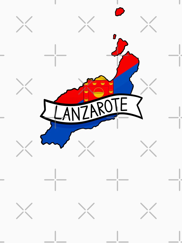 "Lanzarote Flag Map Sticker" T-shirt for Sale by Drawingvild ...