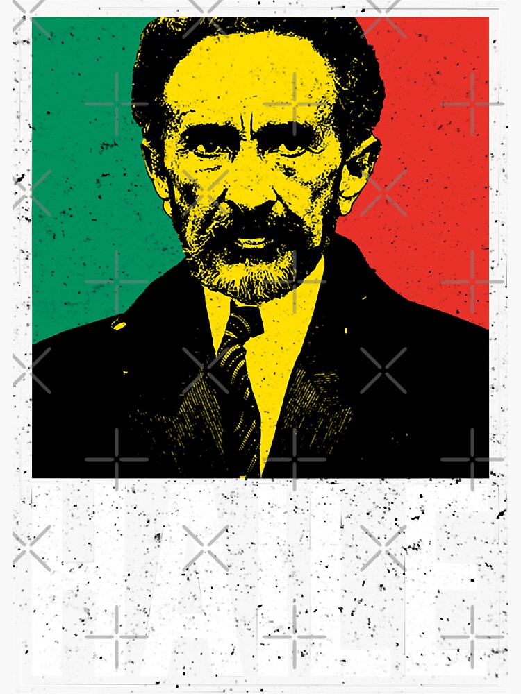 "Vintage Haile Selassie Of Ethiopian Retro Vintage Rastafari Jah ...