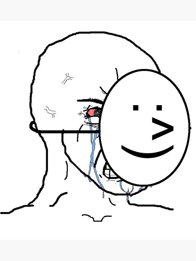 "fake face meme" Sticker by hadil19378 | Redbubble