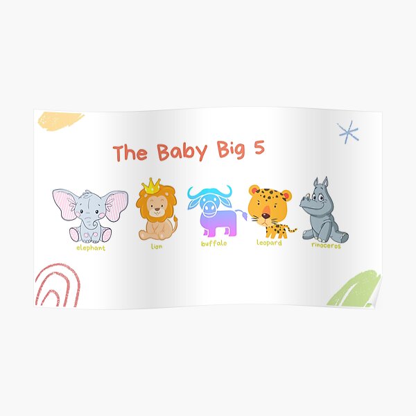 "The baby big five" Poster by Kapoenoog | Redbubble