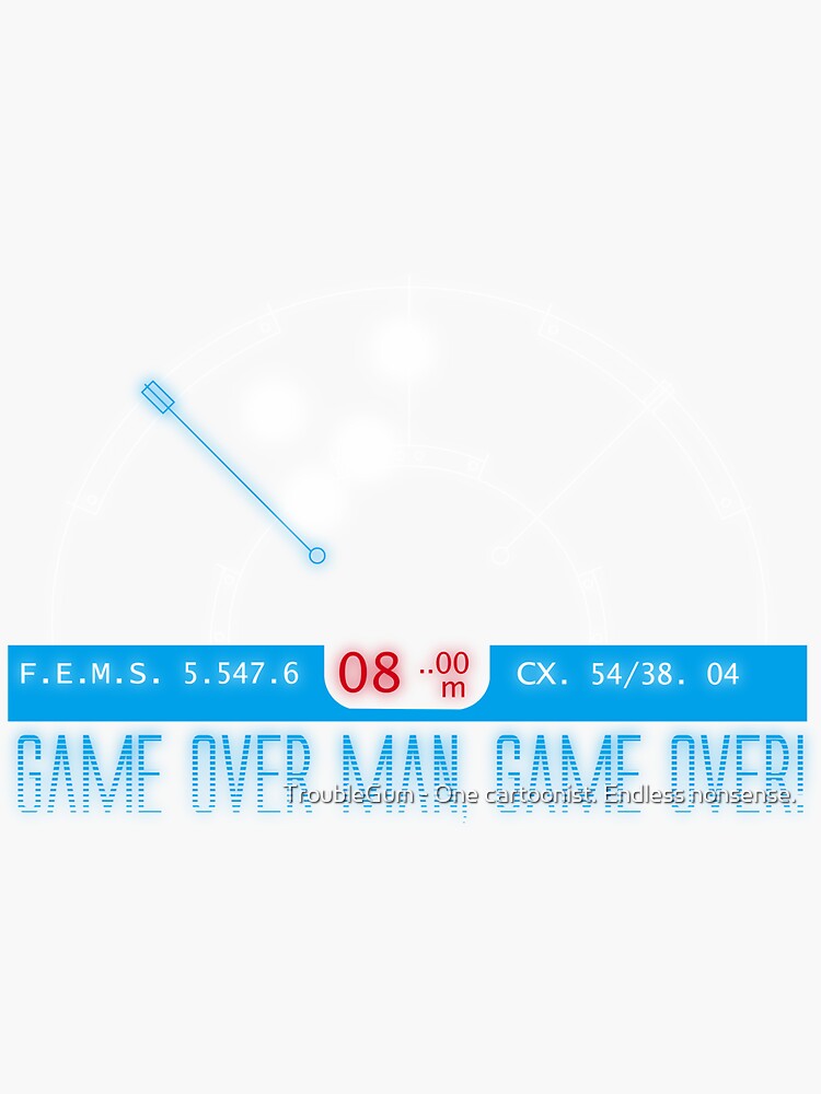 "Aliens Motion Tracker Game Over" Sticker for Sale by simonbreeze ...