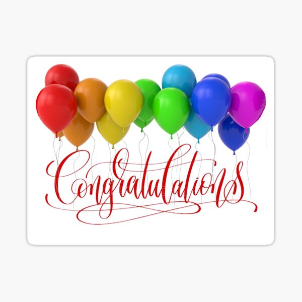 "Congratulations!" Sticker for Sale by stuartk | Redbubble