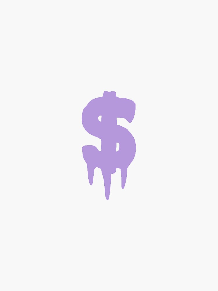 "Lavender Money Sign" Sticker for Sale by anything4joji | Redbubble