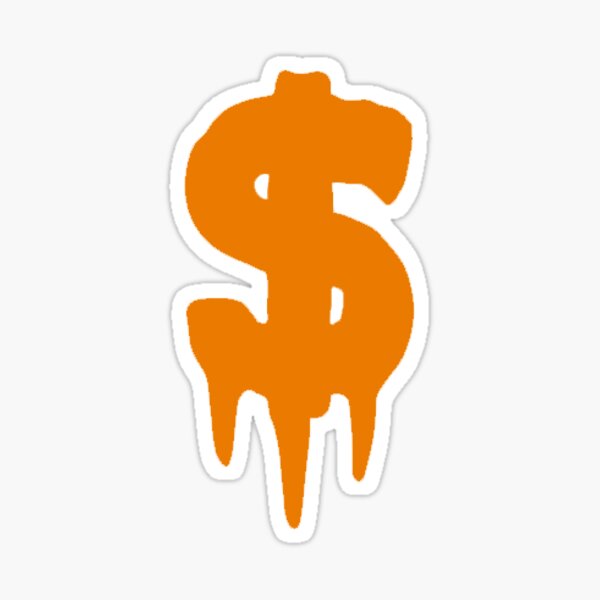 "Orange Money Sign" Sticker for Sale by anything4joji | Redbubble