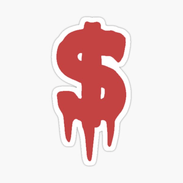 "Red Money Sign" Sticker for Sale by anything4joji | Redbubble