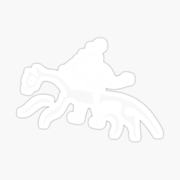 "Cern Abbas Giant rides the white horse" Sticker for Sale by bluefrog ...