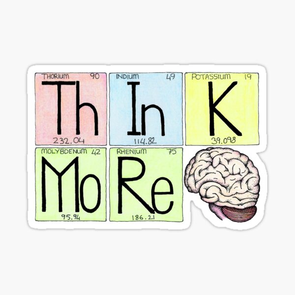 "ThInK MoRe" Sticker for Sale by Cartoon Neuron by Immy Smith | Redbubble
