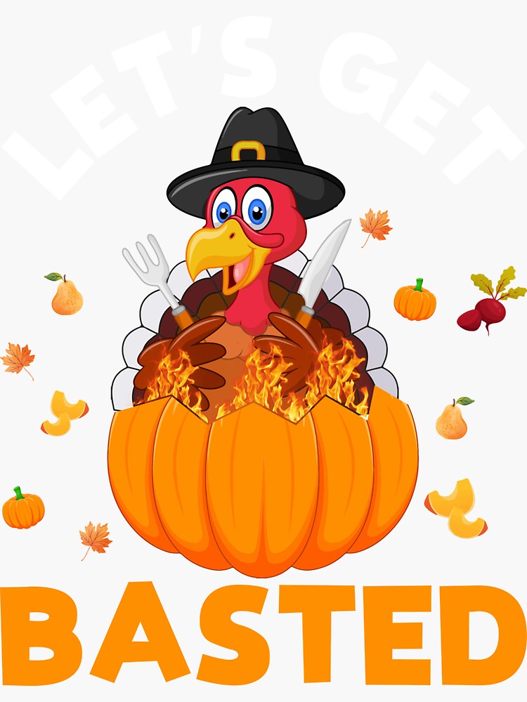 "LET'S GET BASTED" Sticker for Sale by Amielyou | Redbubble