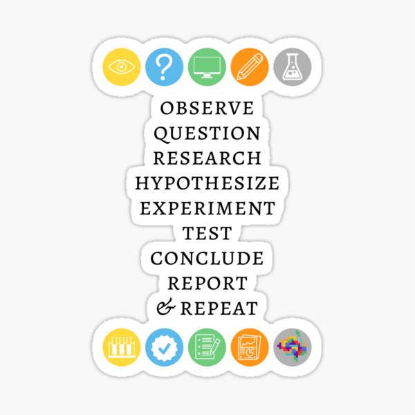 "Scientific method" Sticker by rkowert | Redbubble