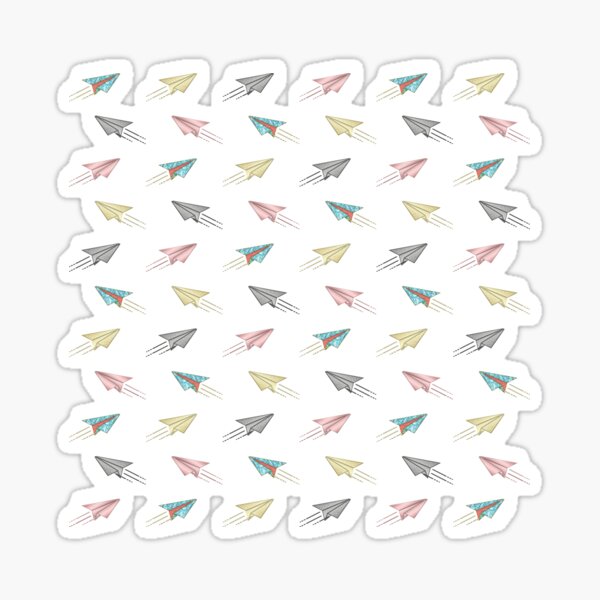" luxury paper airplane " Sticker for Sale by MrJean | Redbubble