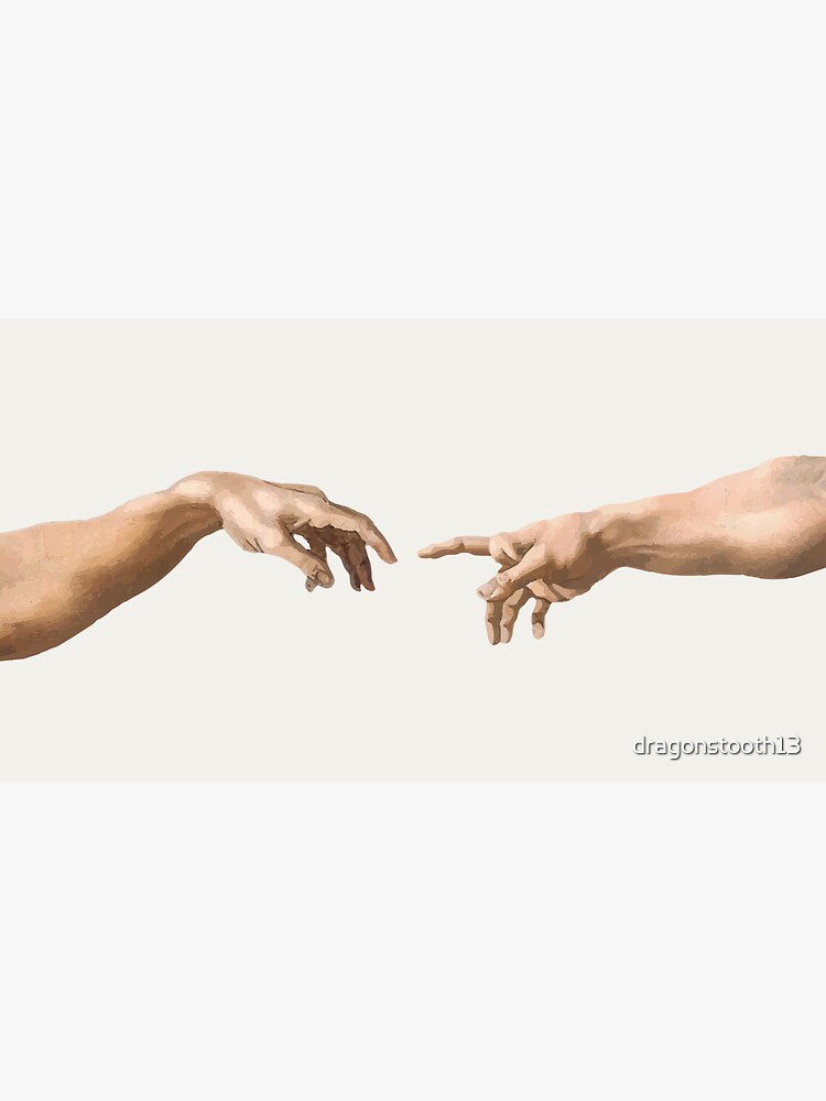 "Gods hands - Michelangelo" Sticker by dragonstooth13 | Redbubble