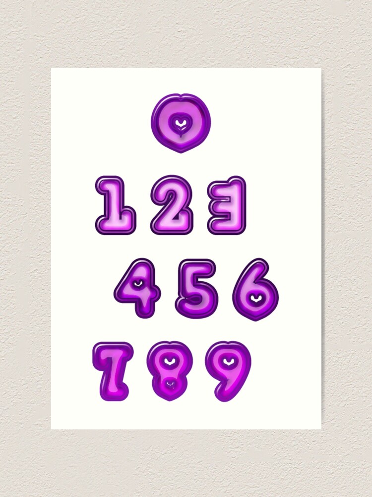 "Numberblocks Purple" Art Print for Sale by Hancilancie | Redbubble
