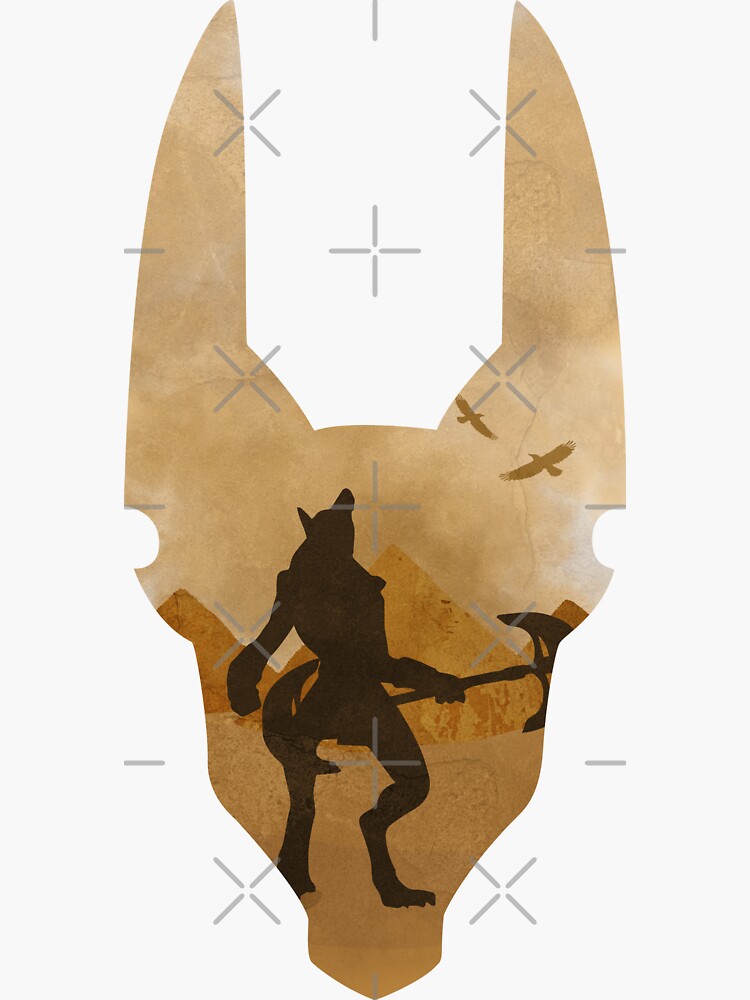 "Shadow of Anubis" Sticker for Sale by maddiecristea | Redbubble