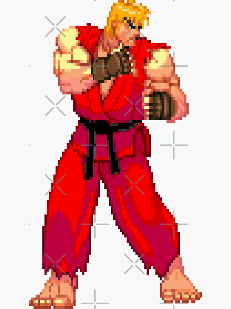 "Ken Fighting Stance SF3" Sticker for Sale by ropified | Redbubble