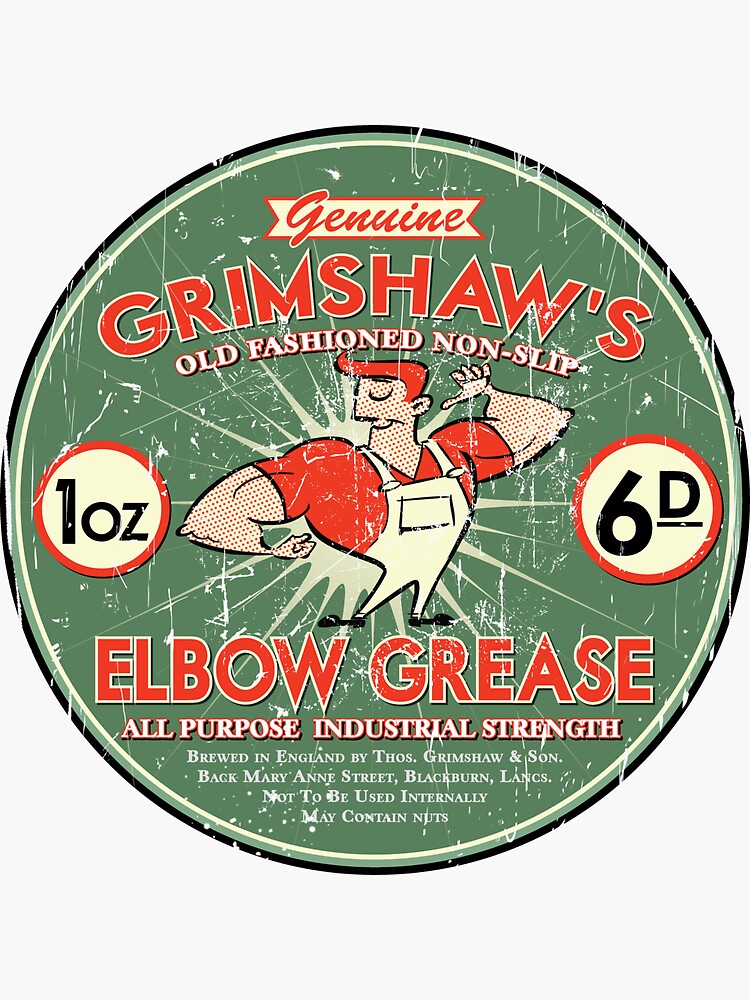 "Elbow grease" Sticker for Sale by daviz | Redbubble