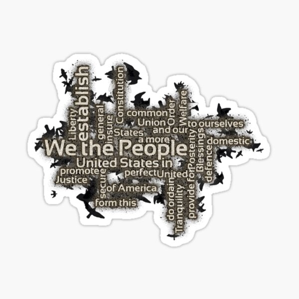 "Word Cloud - Constitution Preamble 111716" Sticker for Sale by Miss-Lo ...