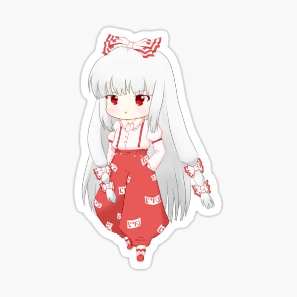 "~ Touhou - Mokou chibi ~" Sticker by Jam-chan | Redbubble