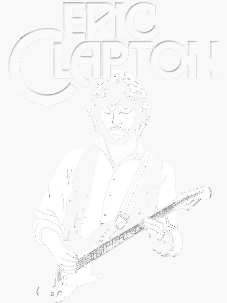 "Eric Clapton (Retro Logo) Classic" Sticker by ClarenceMachado | Redbubble