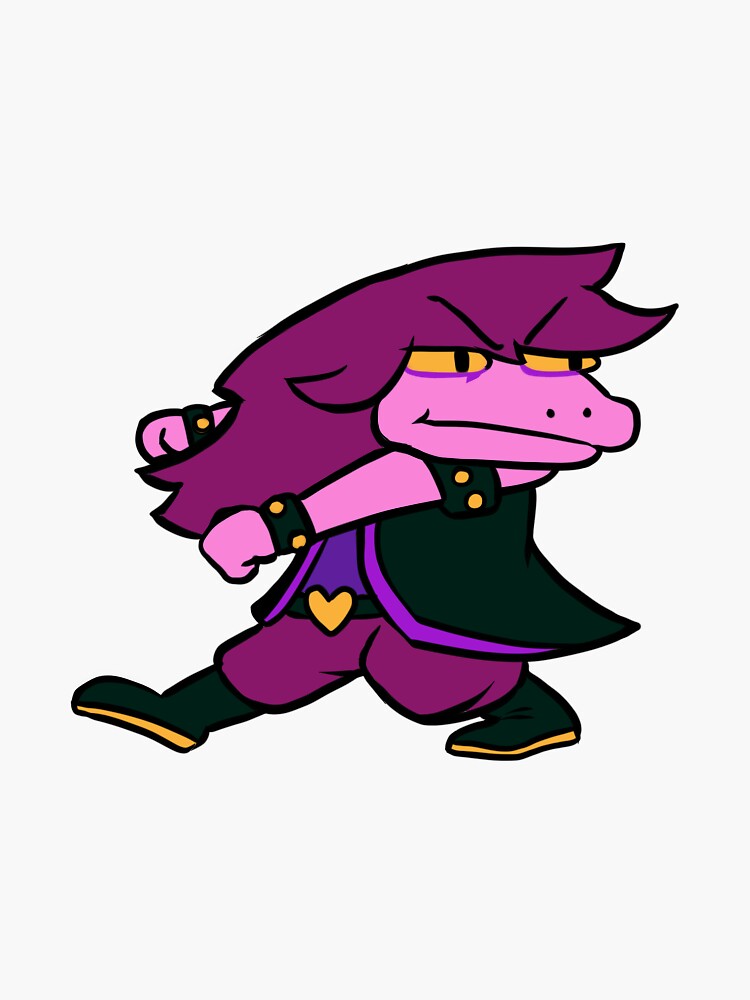 "Deltarune Pose - Bewildered Susie (Dark World)" Sticker for Sale by ...