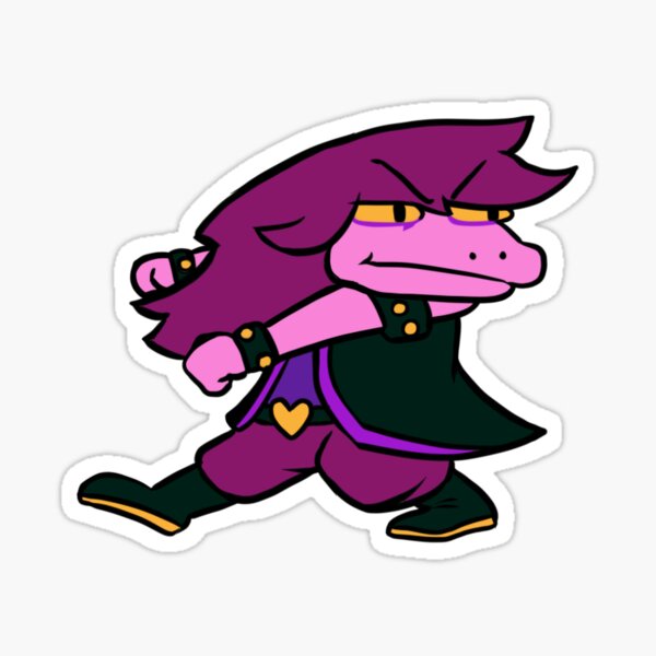 Deltarune Pose Bewildered Susie Dark World Sticker For Sale By Malunistorm Redbubble