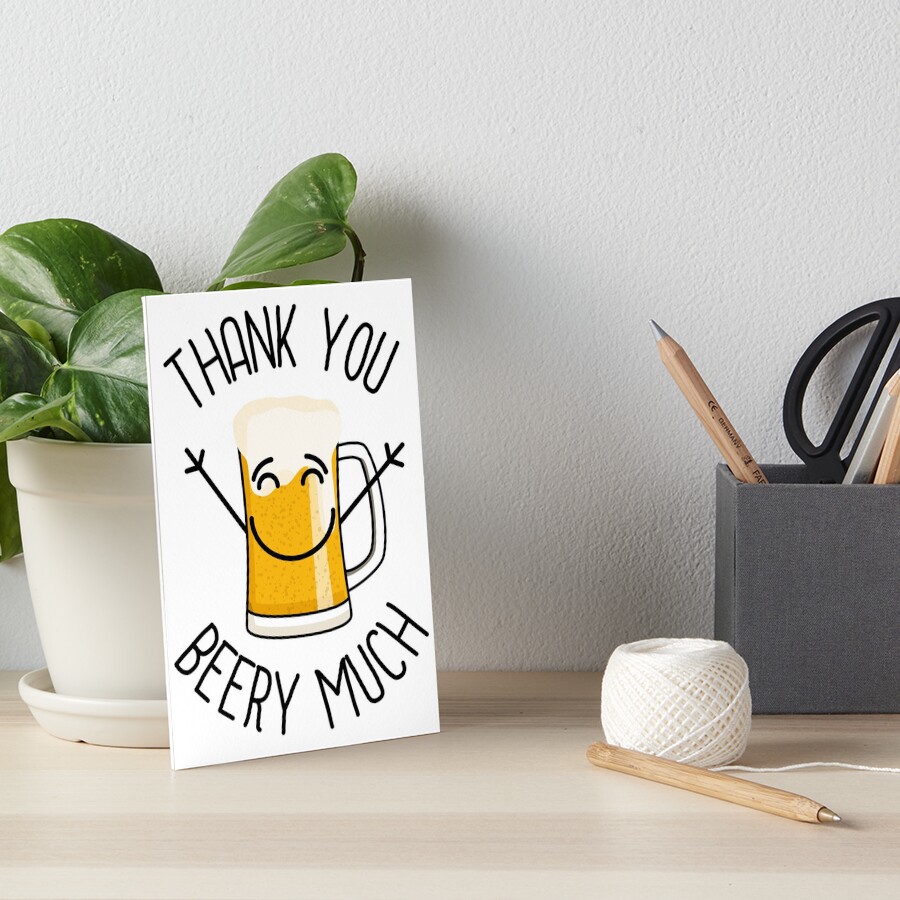 "Thank You Beery Much - Happy Face" Art Board Print by ajoymoon | Redbubble