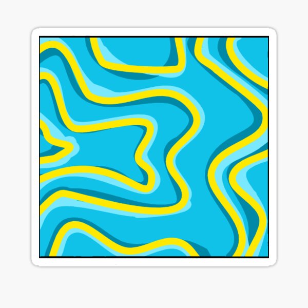 "blue and yellow" Sticker for Sale by Labspider | Redbubble