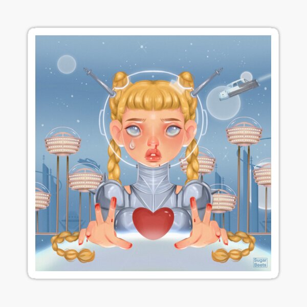"Space girl" Sticker for Sale by Sugarrandbeets | Redbubble