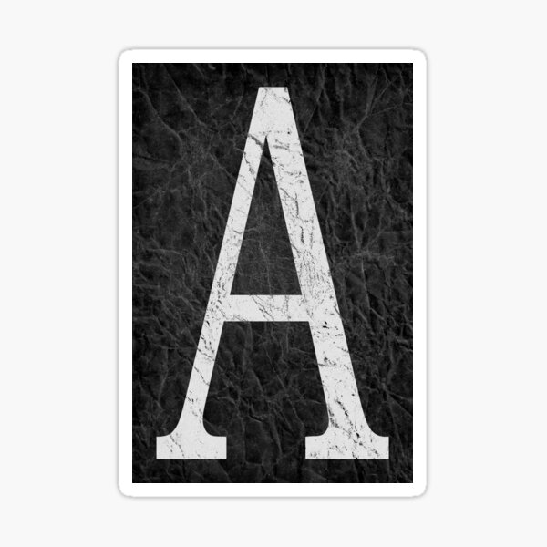 "Illustration - Letter A in shabby vintage style" Sticker for Sale by ...