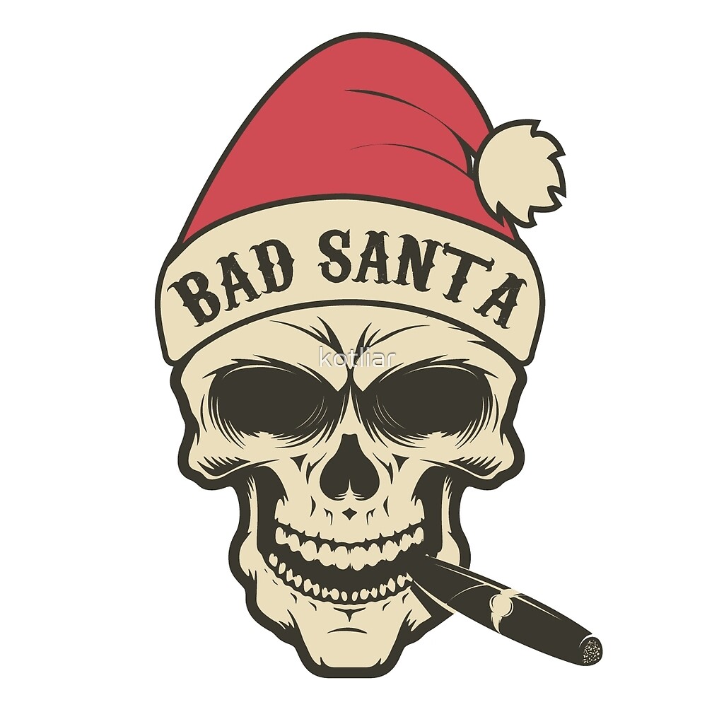 "Portrait of Santa Claus in a grunge style with the inscription on the ...