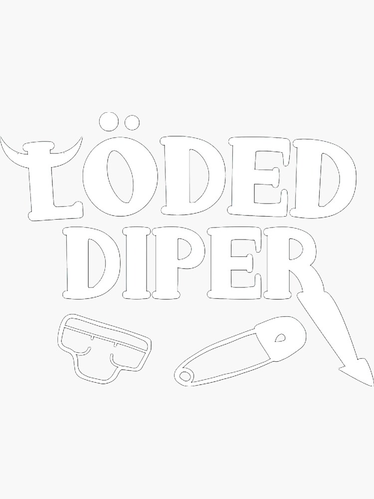 "Loaded Diaper" Sticker for Sale by Backtothe645 | Redbubble