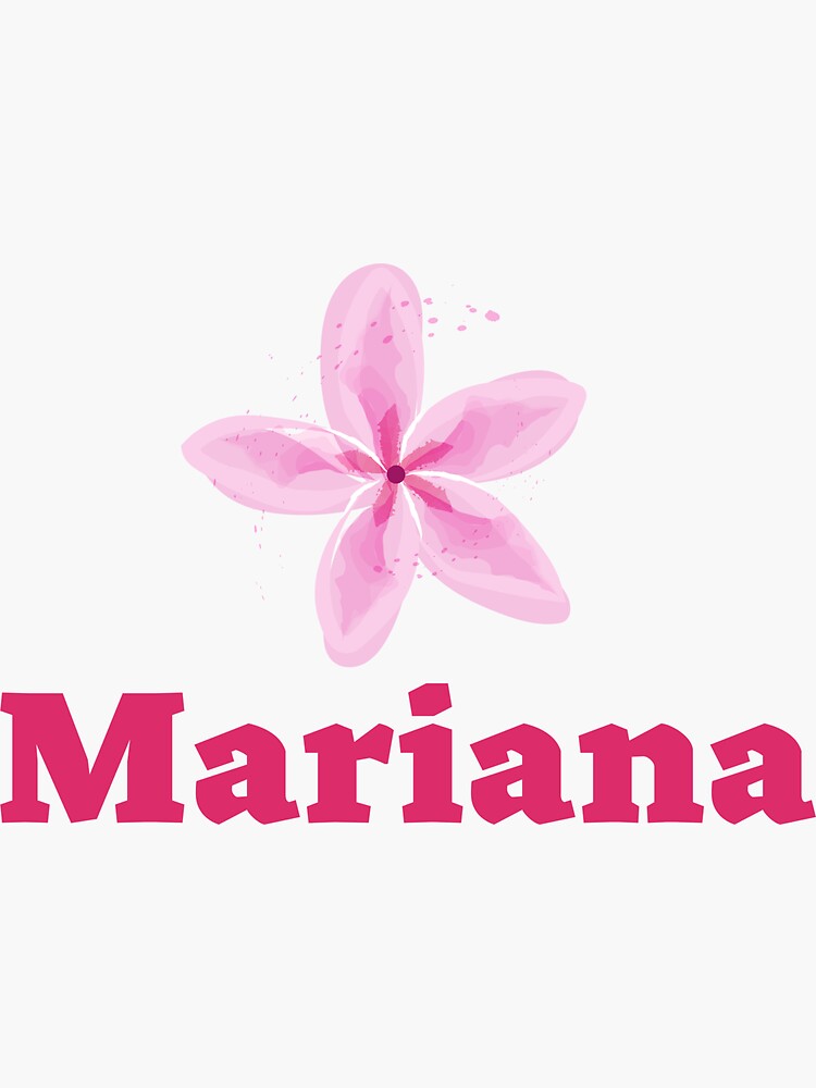 "Mariana Fashion Tipografia Girls Names." Sticker for Sale by ...