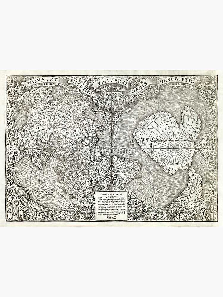 "1532 World map Nova et integra universi orbis descriptio By Oronce ...