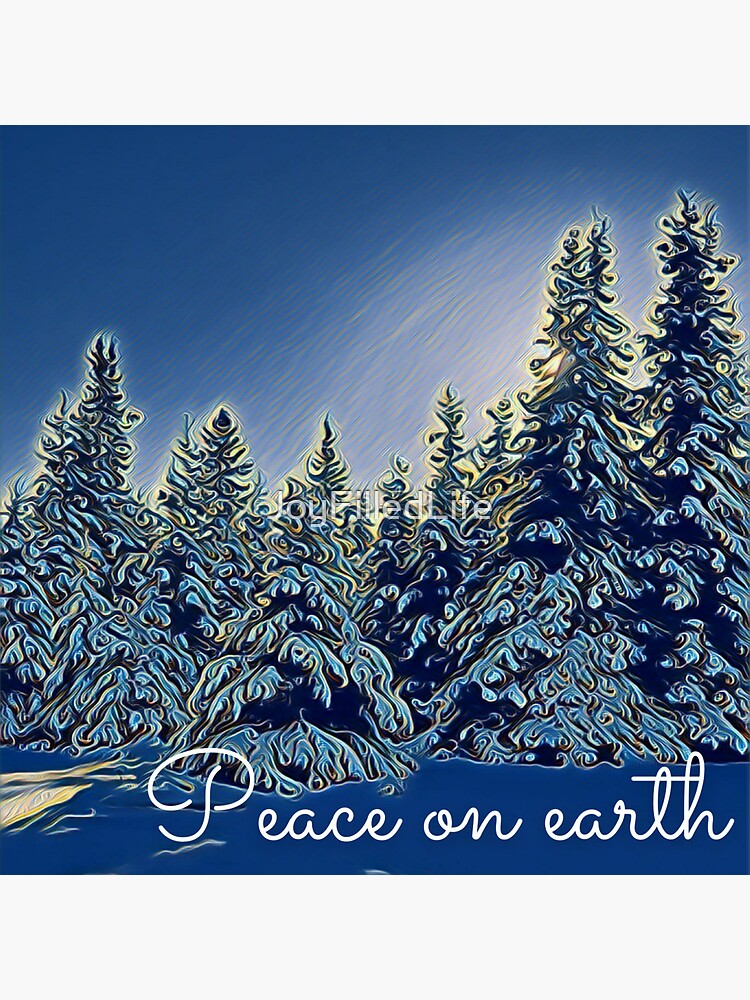"Peace On Earth Winter Scene" Sticker for Sale by JoyFilledLife | Redbubble