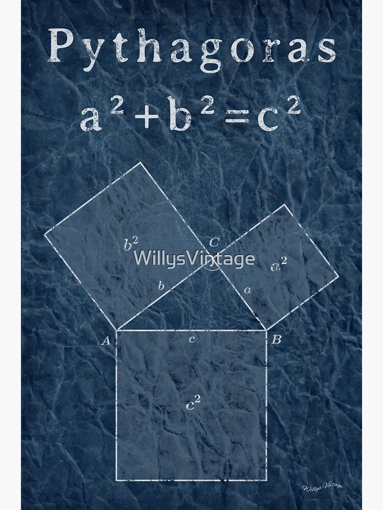 "Illustration - Pythagoras in shabby vintage style" Sticker by ...