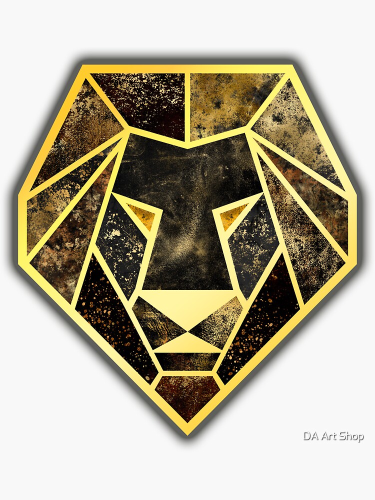 "Golden Lion" Sticker by daartshop | Redbubble