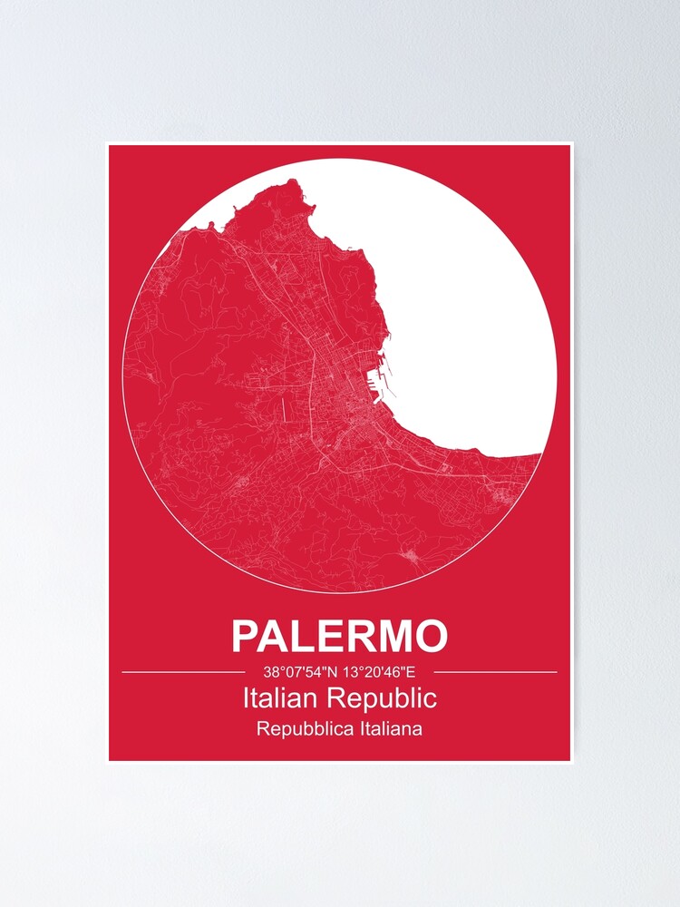 "Palermo (Italian Republic) City Map" Poster for Sale by jesse ...