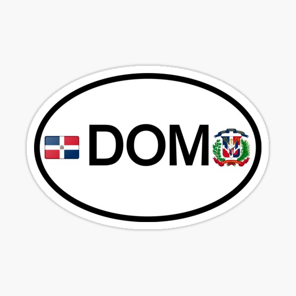 "Dominican Republic country code vehicle registration " Sticker for ...